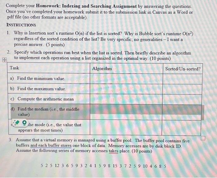 Solved Complete Your Homework Indexing And Searching