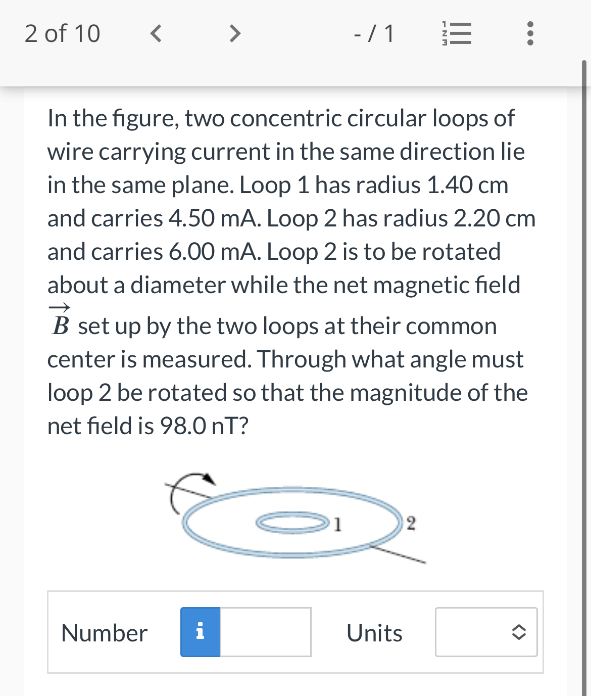 Solved In the figure, two concentric circular loops ofwire | Chegg.com