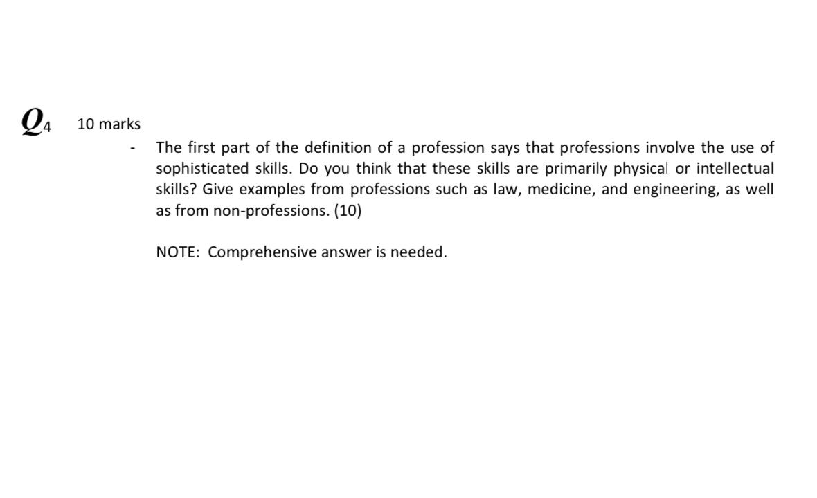 Solved Q4 10 ﻿marksThe first part of the definition of a | Chegg.com