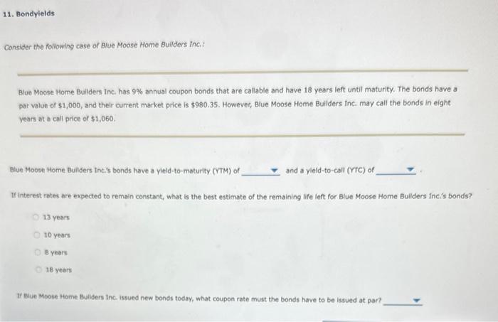 Consider the following case of Blue Moose Home | Chegg.com