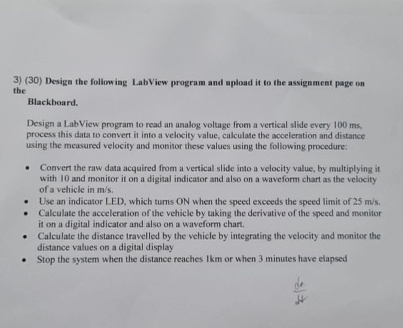 Solved (30) ﻿Desiga the following LabView program and apload | Chegg.com