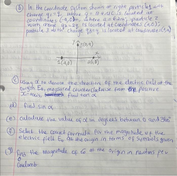 Solved (b) In the coordinate system shown at right particle1 | Chegg.com