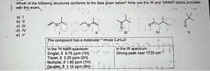 Solved Which of the following structures conforms to the | Chegg.com