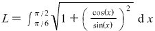 Solved Find the length of the curve y = ln(sin x) for π/6