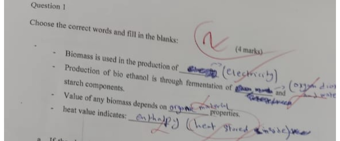 Solved Question 1Choose the correct words and fill in the | Chegg.com