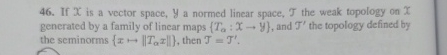 Solved If x ﻿is a vector space, y ﻿a normed linear space, J | Chegg.com