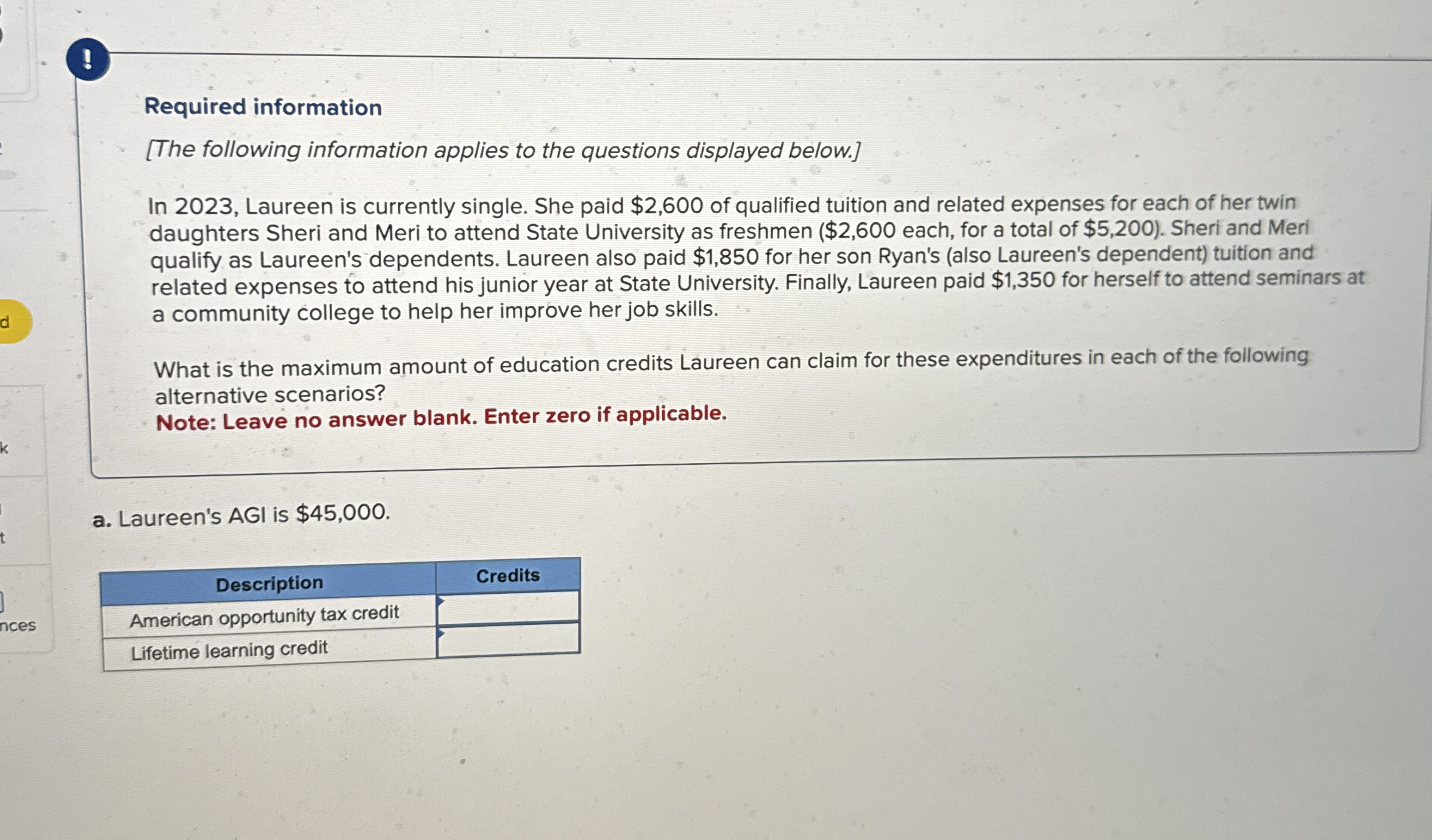 Solved !Required information[The following information | Chegg.com