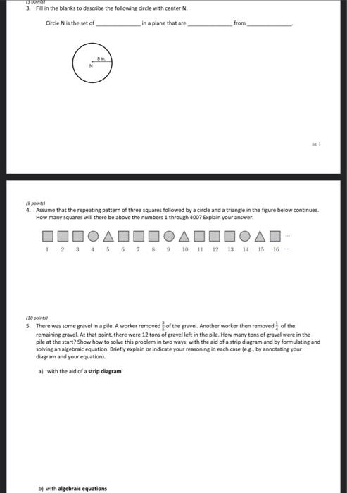 Solved 3. Fill in the blanks to describe the following | Chegg.com