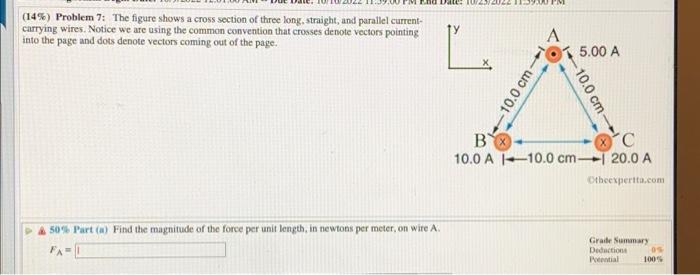 Solved (14\%) Problem 7: The figure shows a cross section of | Chegg.com