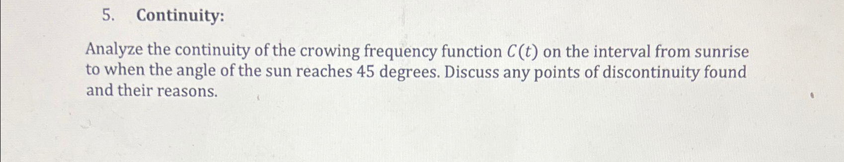 Solved Continuity:Analyze the continuity of the crowing | Chegg.com
