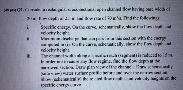 Solved (48 pts) Q1. Consider a rectangular cross-sectional | Chegg.com