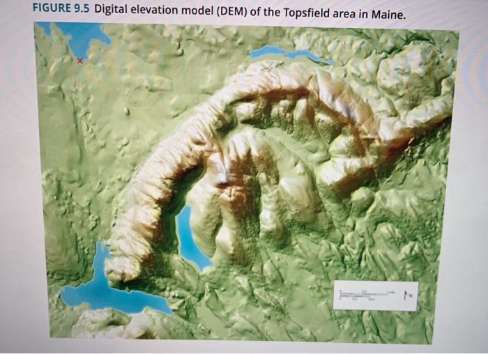 Solved FIGURE 9.4 Topographic map of the Topsfield area in | Chegg.com
