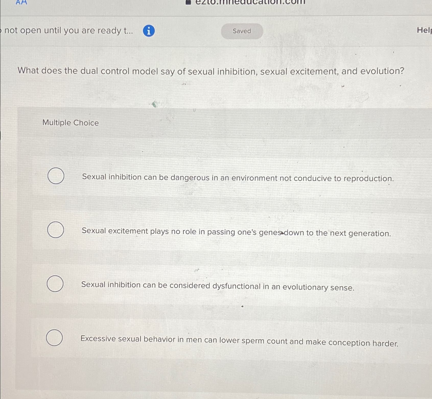 Solved not open until you are ready t...i HelWhat does the | Chegg.com