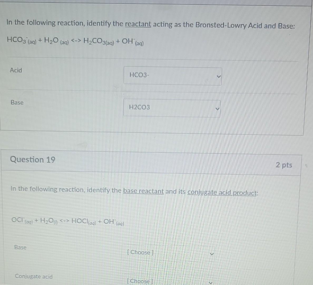 Solved In the following reaction, identify the reactant | Chegg.com