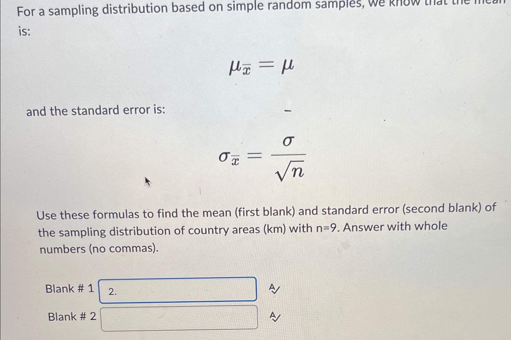 Solved For a sampling distribution based on simple random | Chegg.com