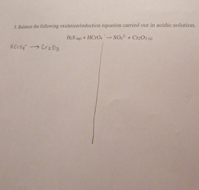 Solved Balance the following oxidation/reduction equation | Chegg.com