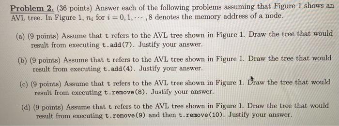 Figure 1: Binary Tree ExampleProblem 2. (36 points) | Chegg.com