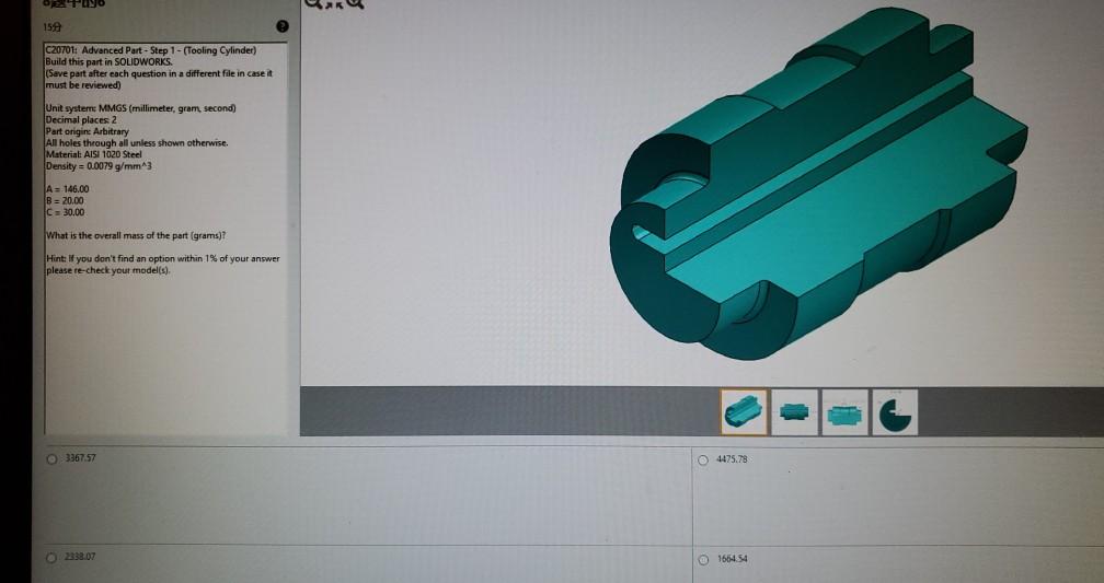 Solved OTO 157 C20701: Advanced Part - Step 1 - (Tooling | Chegg.com