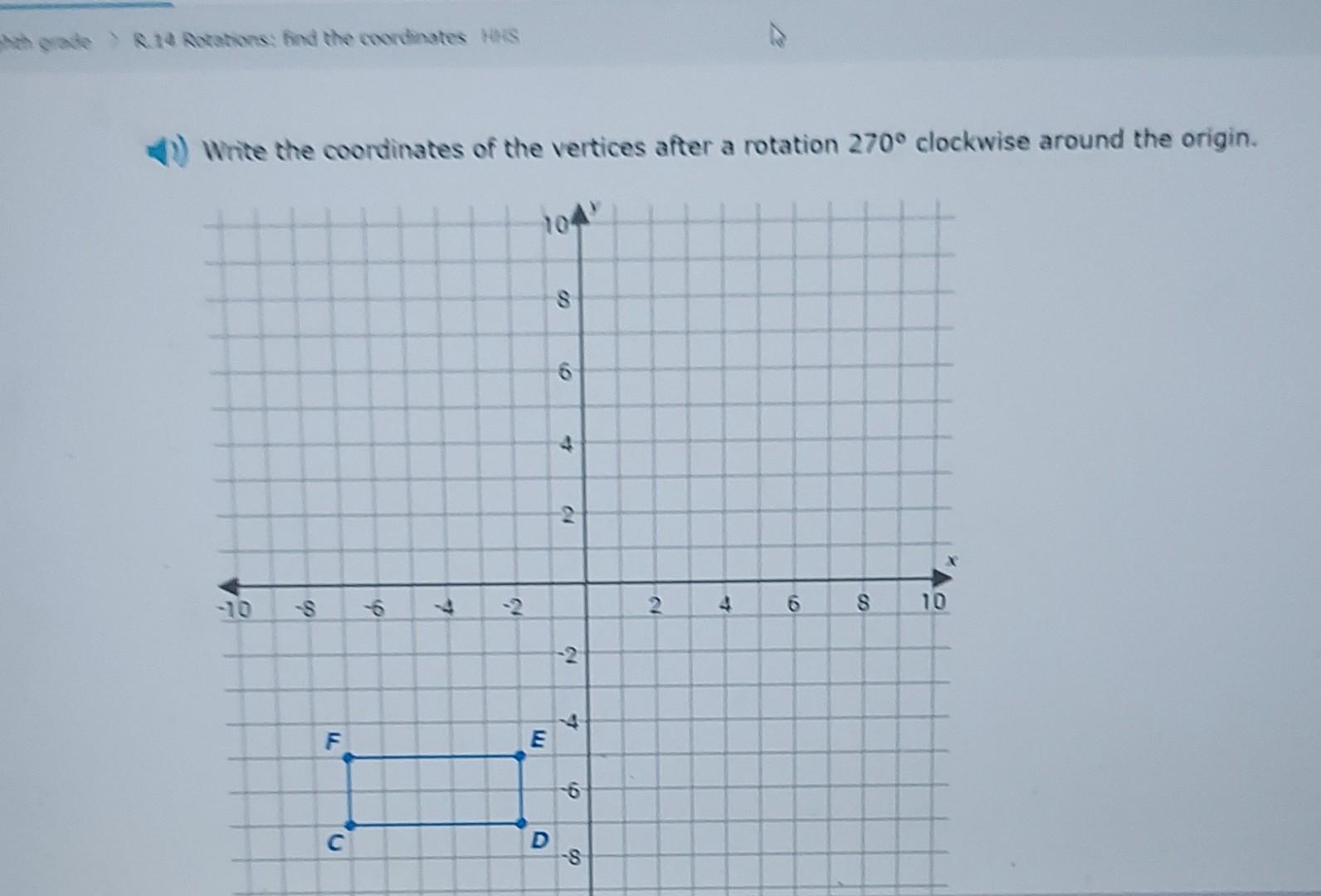 Solved 11 Write The Coordinates Of The Vertices After A