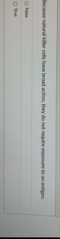 Solved Because natural killer cells have broad action, they | Chegg.com