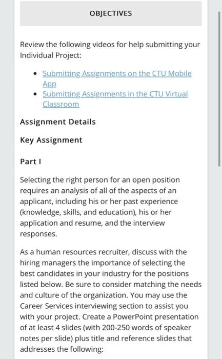 Solved Review the following videos for help submitting your | Chegg.com