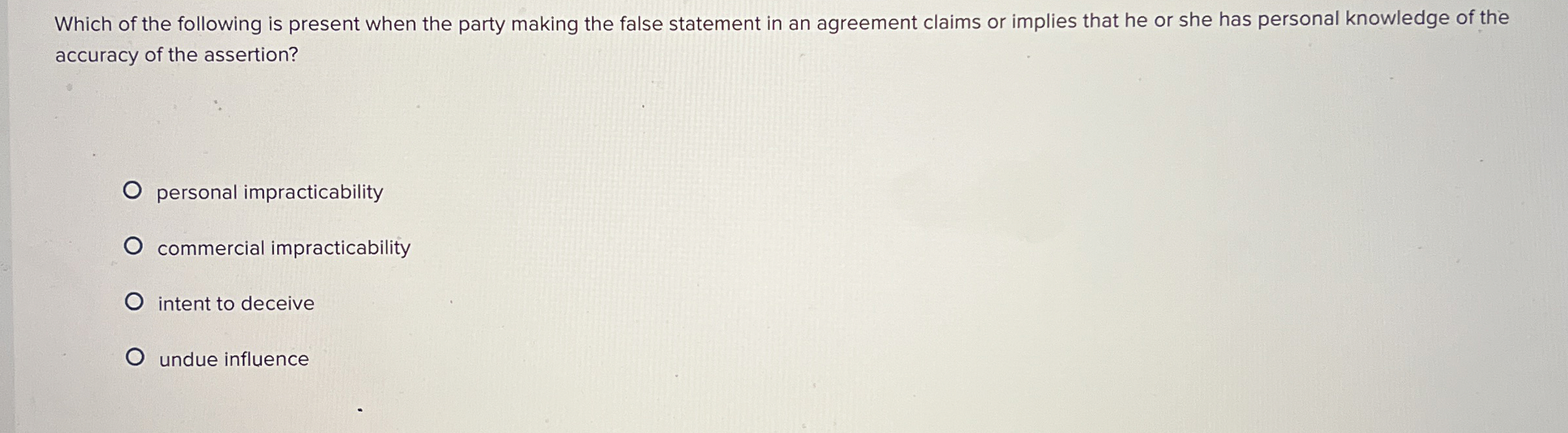 Solved Which of the following is present when the party | Chegg.com