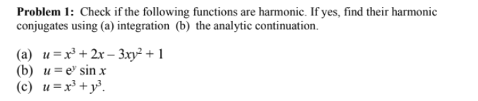 Solved Problem 1: Check if the following functions are | Chegg.com