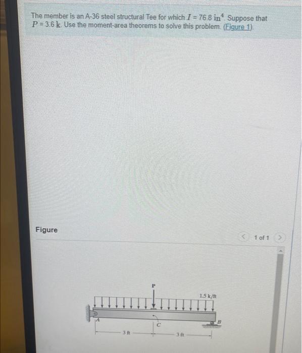 Solved The member is an A-36 steel structural Tee for which | Chegg.com