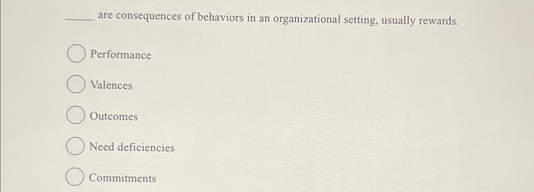 Solved are consequences of behaviors in an organizational | Chegg.com