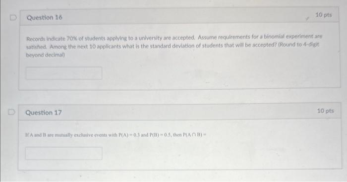 Solved Reconds indicate 70% of students applying to a | Chegg.com