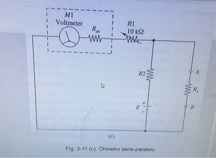 Solved I MI Voltmeter R... R1 10 k2 w AM Fig. 3-11 (c). | Chegg.com
