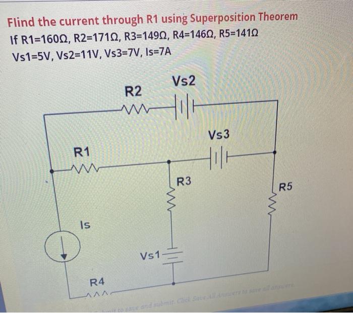 Solved Flind the current through R1 using Superposition | Chegg.com