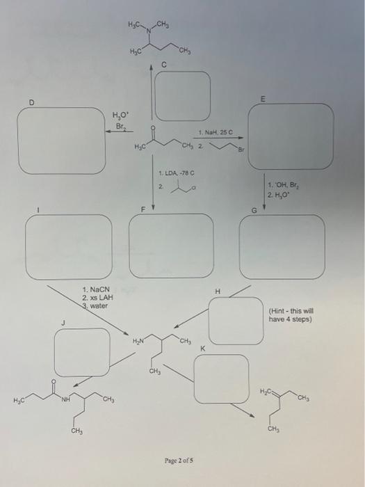 Solved 2. Fill in the reactants, reagents (with conditions | Chegg.com