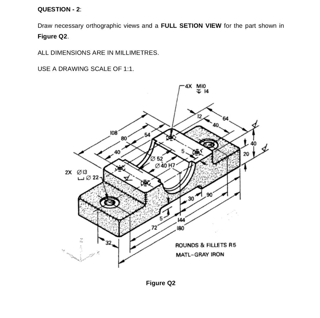 Solved Please draw using AUTOCAD and show fully | Chegg.com