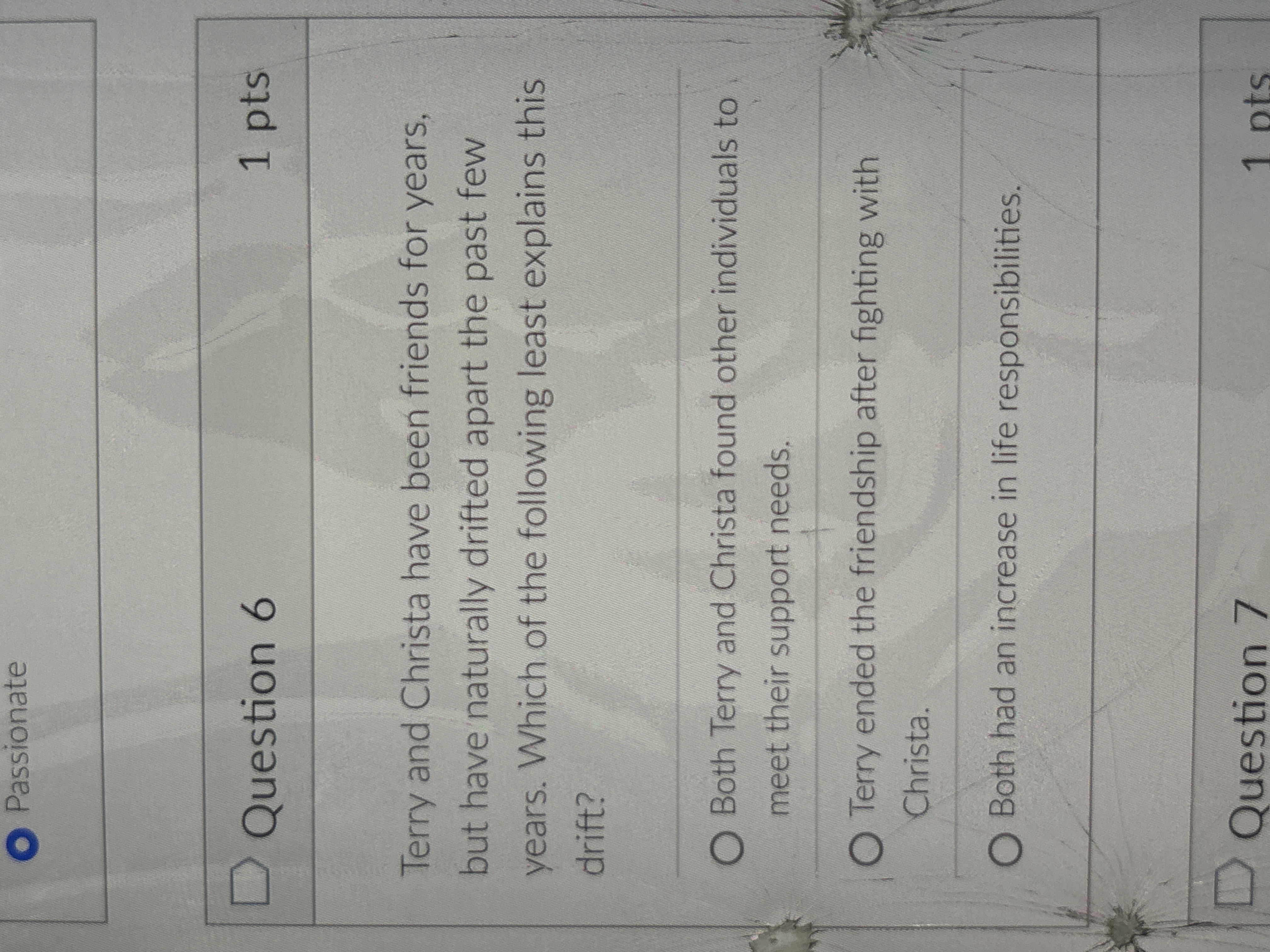Solved Question 6 ﻿Terry and Christa have been friends for | Chegg.com