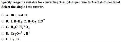 Solved Specify reagents suitable for converting | Chegg.com