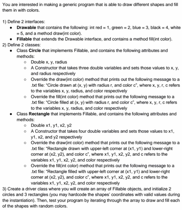 Solved You are interested in making a generic program that | Chegg.com