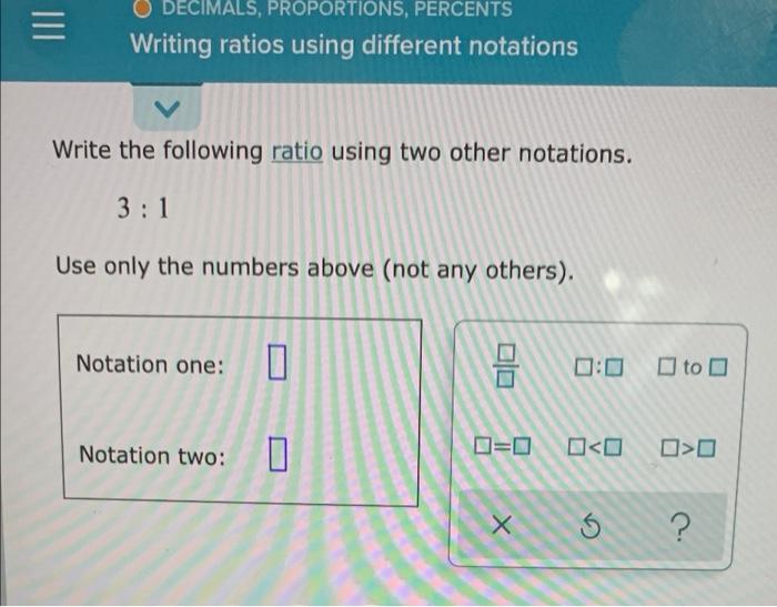Solved E DECIMALS, PROPORTIONS, PERCENTS Writing ratios | Chegg.com