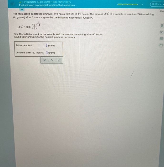 Solved O EXPONENTIAL AND LOGARITHMIC FUNCTIONS Evaluating an | Chegg.com