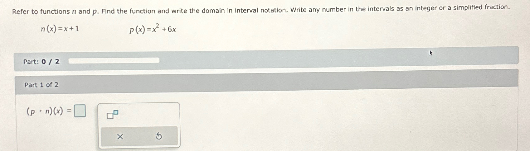Solved Refer to functions n ﻿and p. ﻿Find the function and | Chegg.com