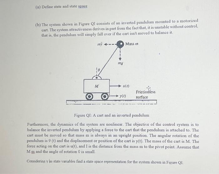 Solved (a) Define state and state space (b) The system shown | Chegg.com