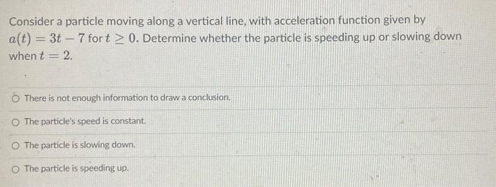 Solved Consider a particle moving along a horizontal line, | Chegg.com