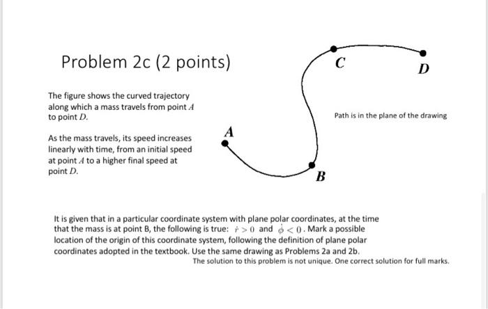 Solved Problem 2c (2 points) C D The figure shows the curved | Chegg.com