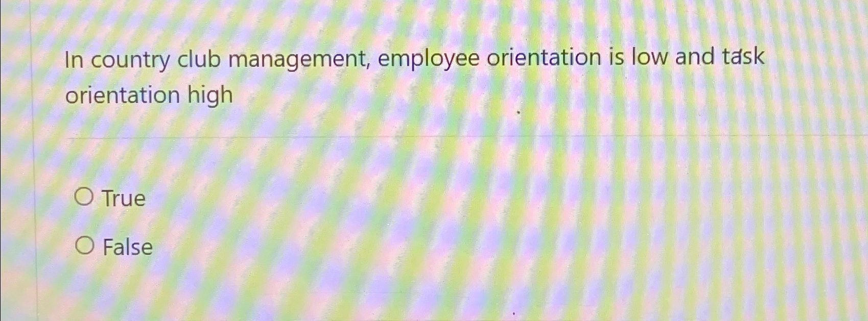 Solved In country club management, employee orientation is | Chegg.com