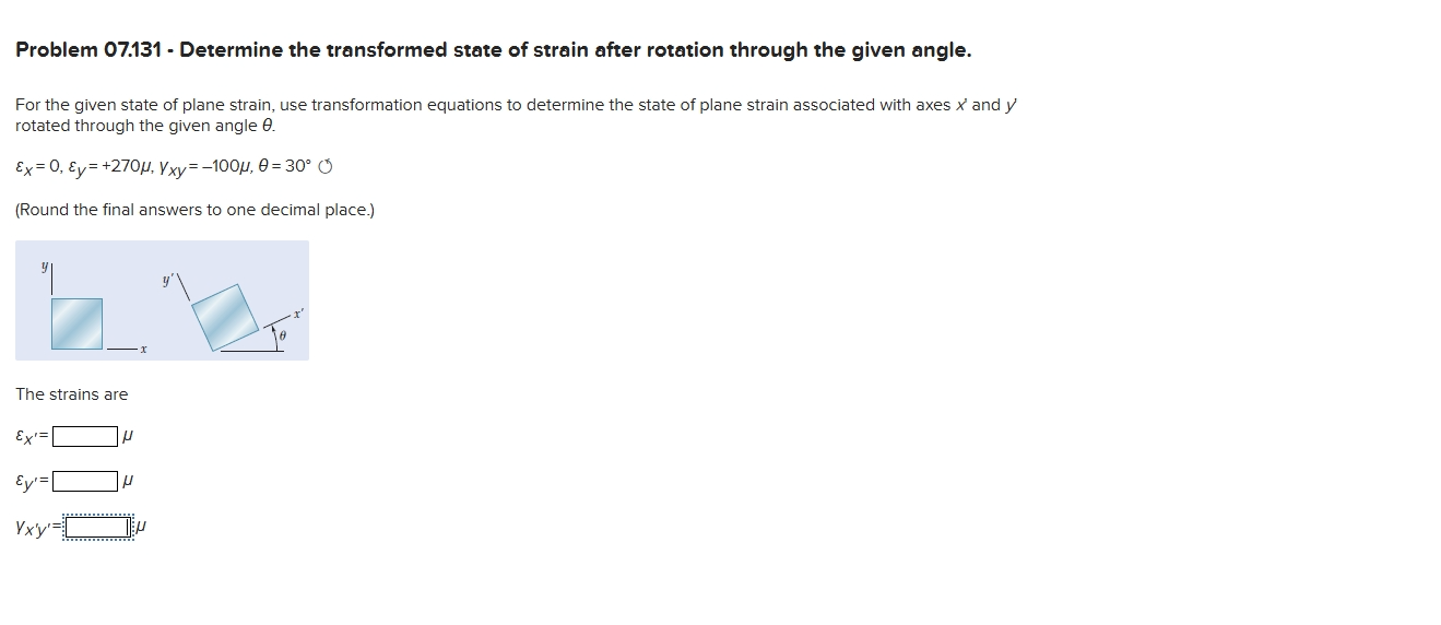 Solved Problem 07.131 - Determine the transformed state of | Chegg.com