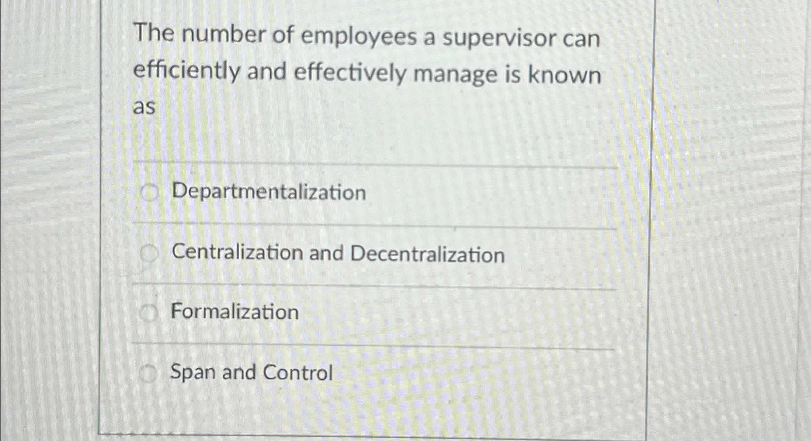 Solved The number of employees a supervisor can efficiently | Chegg.com