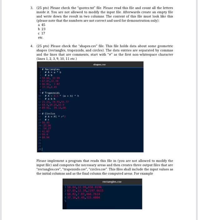 Solved 1. (25 pts) Please implement a Python program that | Chegg.com