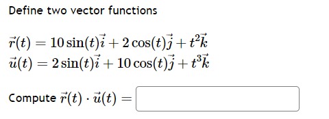 Solved Define two vector | Chegg.com