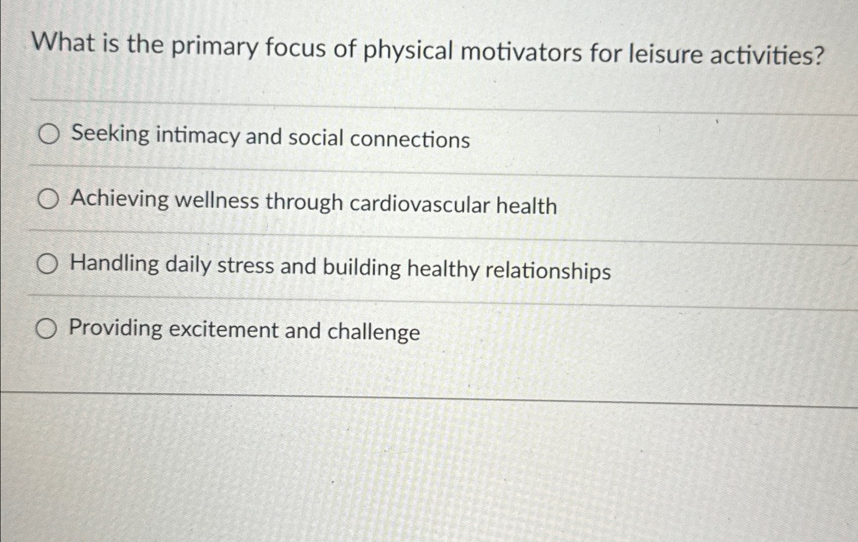 Solved What is the primary focus of physical motivators for | Chegg.com