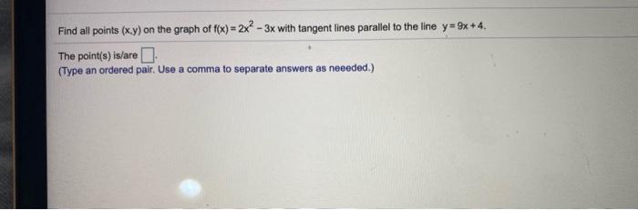 Solved Find All Points X Y On The Graph Of F X 2x 3x